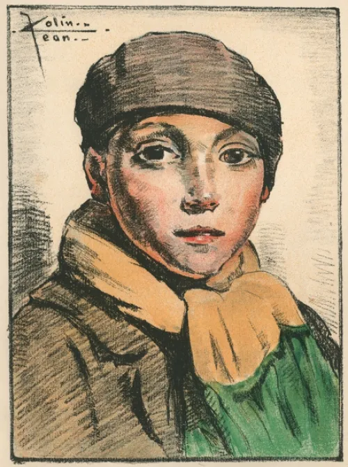 Litho uit 1930 van Belgische kunstschilder Jean Colin kopen