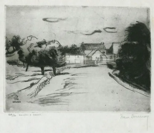 Buy an etching from 1956 by the Belgian artist J. Donnay