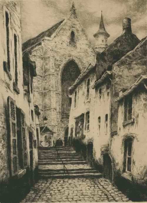 Ets van de Brusselse kunstenaar, etser Jef Codron kopen