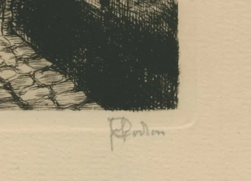 Ets van de Brusselse kunstenaar, etser Jef Codron kopen