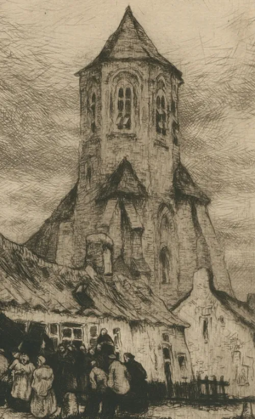 Ets van de Brusselse kunstenaar, etser Jef Codron kopen