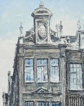 Antwerps schilderij van de kunstschilder J.G. Beernaert