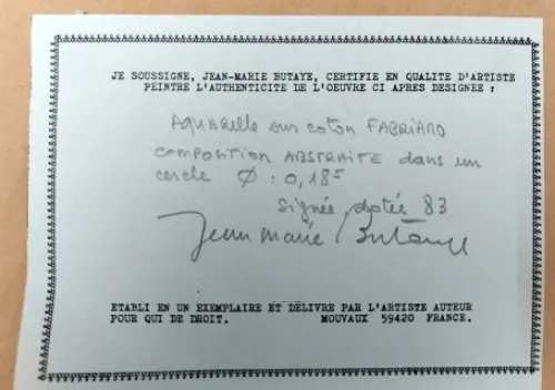 Abstract schilderij kopen van de Franse kunstenaar Jean-Marie Butaye