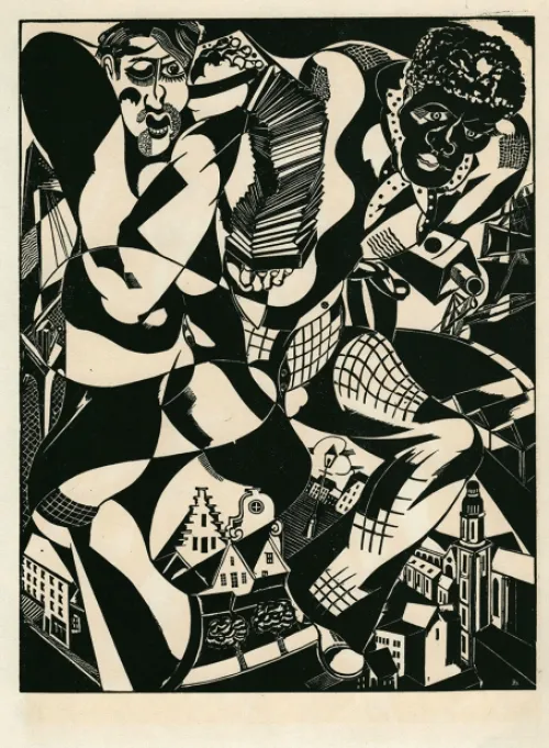Buy woodcut by the Belgian artist Joris Minne from 1949