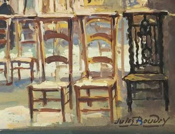 Goauche, waterverfschilderij van de kunstschilder Jules Boudry