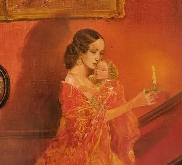 Een romantisch schilderij van de Belgische schilder Karel Van Belle