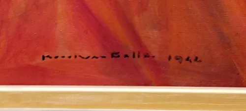 Een romantisch schilderij van de Belgische schilder Karel Van Belle