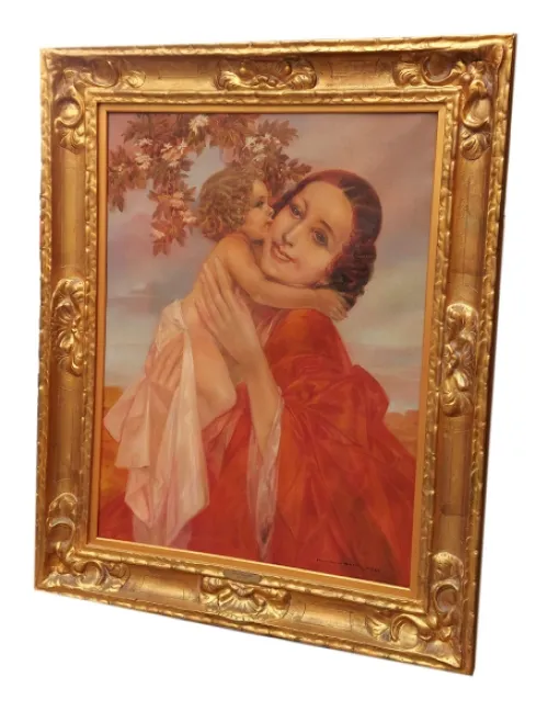 Een romantisch schilderij van de Belgische schilder Karel Van Belle