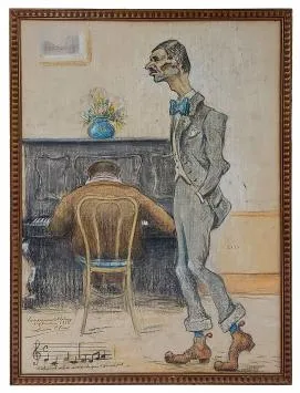 Tekening van de Belgische kunstenaar Louis Clesse kopen uit 1918