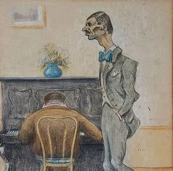 Tekening van de Belgische kunstenaar Louis Clesse kopen uit 1918