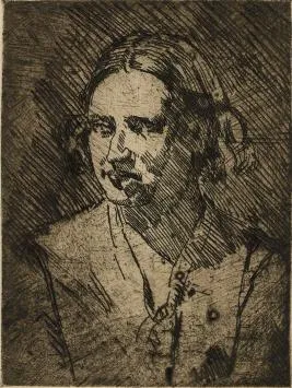Etching, Hélène by the Belgian artist, etcher Médard Maertens