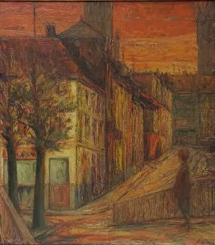 Olieverfschilderij 1963 van de Belgische kunstenaar Octaaf Meiresonne