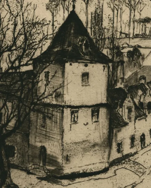 Buy an etching from 1941 by the Belgian artist Paul Masui