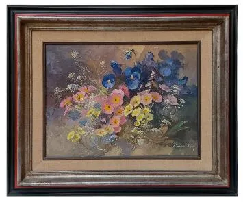 Acheter une nature morte aux fleurs du peintre belge Paul Messely