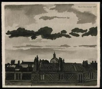 Aquarel uit 1985 van de Belgische kunstenaar Paul Van Dessel kopen