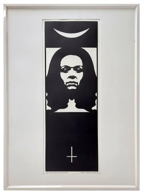 Buy a linocut from 2016 by the Belgian artist Paul Van Dessel