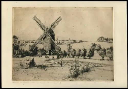 Acheter l'eau-forte de Woluwe par l'aquafortiste belge Romain Malfliet