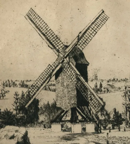 Acheter l'eau-forte de Woluwe par l'aquafortiste belge Romain Malfliet