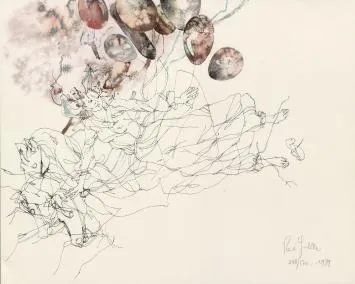 Sérigraphie de 1979 par l'artiste René Julien