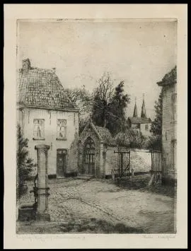 Ets van het Begijnhof Dendermonde kopen van de etser Romain Malfliet