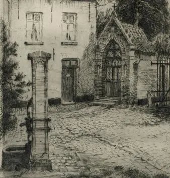 Ets van het Begijnhof Dendermonde kopen van de etser Romain Malfliet