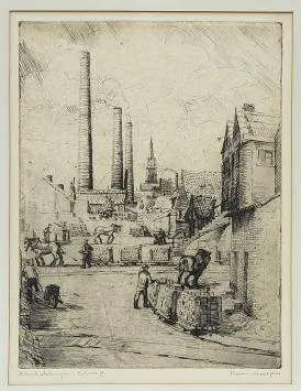 Grafisch werk, steenbakkerij van de Belgische etser Romain Malfliet