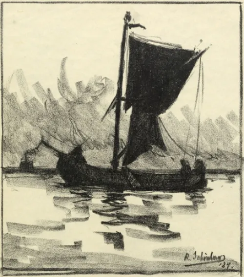 Lithograph poster from 1924 by the graphic artist Rodolphe Schönberg