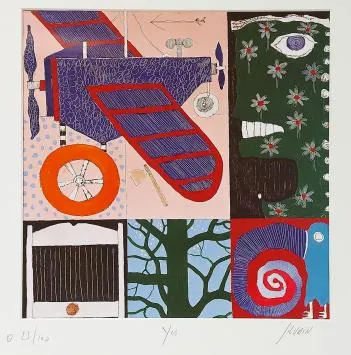 Kunstwerk papier van de Belgische kunstenaar Christian Silvain kopen