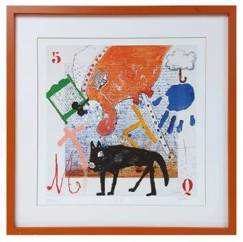 Kunstwerk papier van de Belgische kunstenaar Christian Silvain kopen