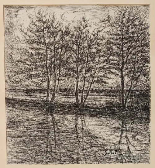 Buy a drawing from 1963 by the Mechelen artist Lucien Calus