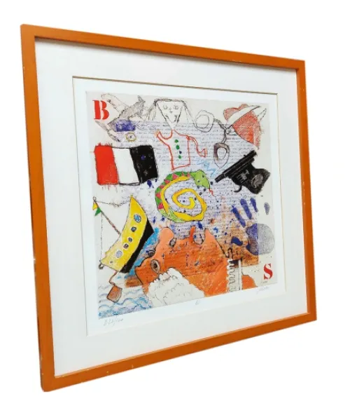 Kunstwerk papier van de Belgische kunstenaar Christian Silvain kopen