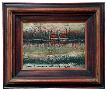 neo-expressionistisch schilderij van Stephaan Tessely