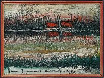 neo-expressionistisch schilderij van Stephaan Tessely