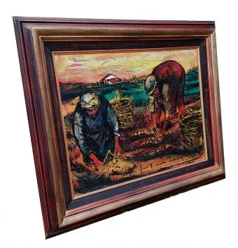 neo-expressionistisch schilderij van Stephaan Tessely