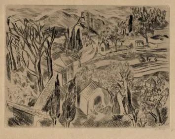 Buy a signed etching by the French artist Valentine Prax