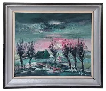 Expressionistisch schilderij van Victor Renty from 1974