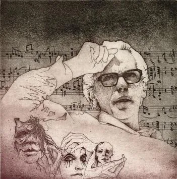 Buy etching by Belgian graphic artist Walter F. Brems, 1979