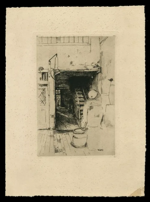 Buy a graphic work, etching by the Antwerp artist Walter Vaes