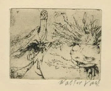 Gravure de l'artiste anversois Walter Vaes