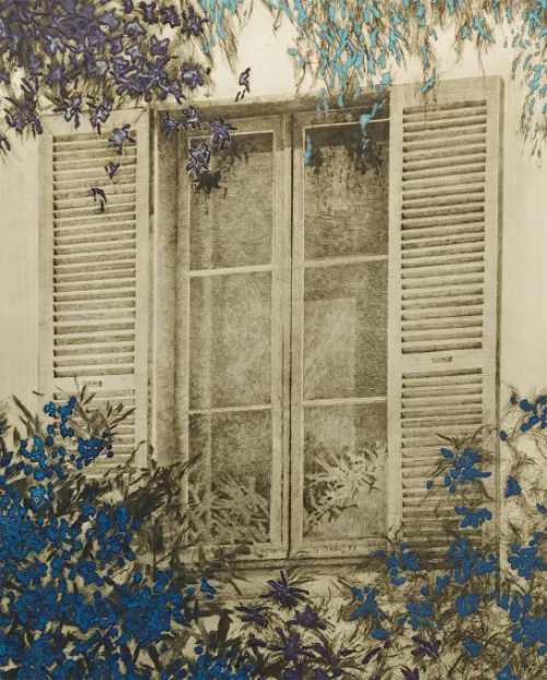 Mezzotinte, eau-forte avec aquatinte de l'artiste français Yannick Ballif